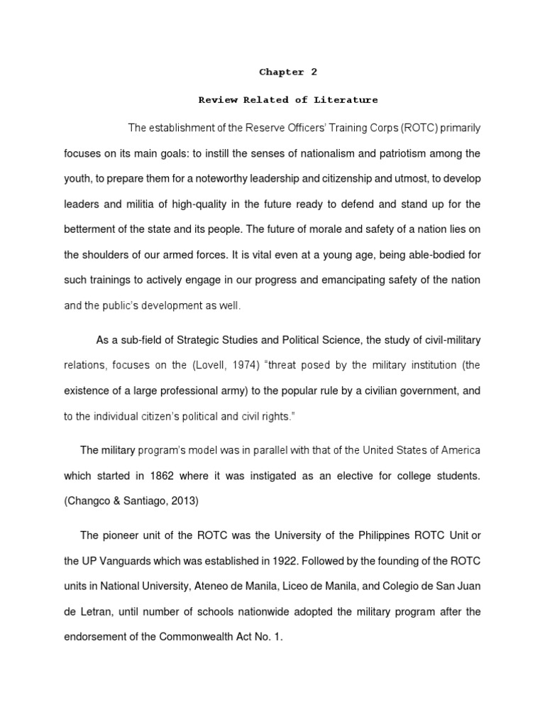 Chapter 2 ROTC | PDF | Reserve Officers' Training Corps | Military