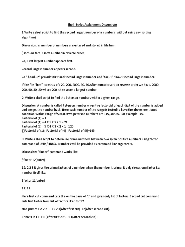 Shell Script Assignment Discussions | PDF | Triangle | Numbers