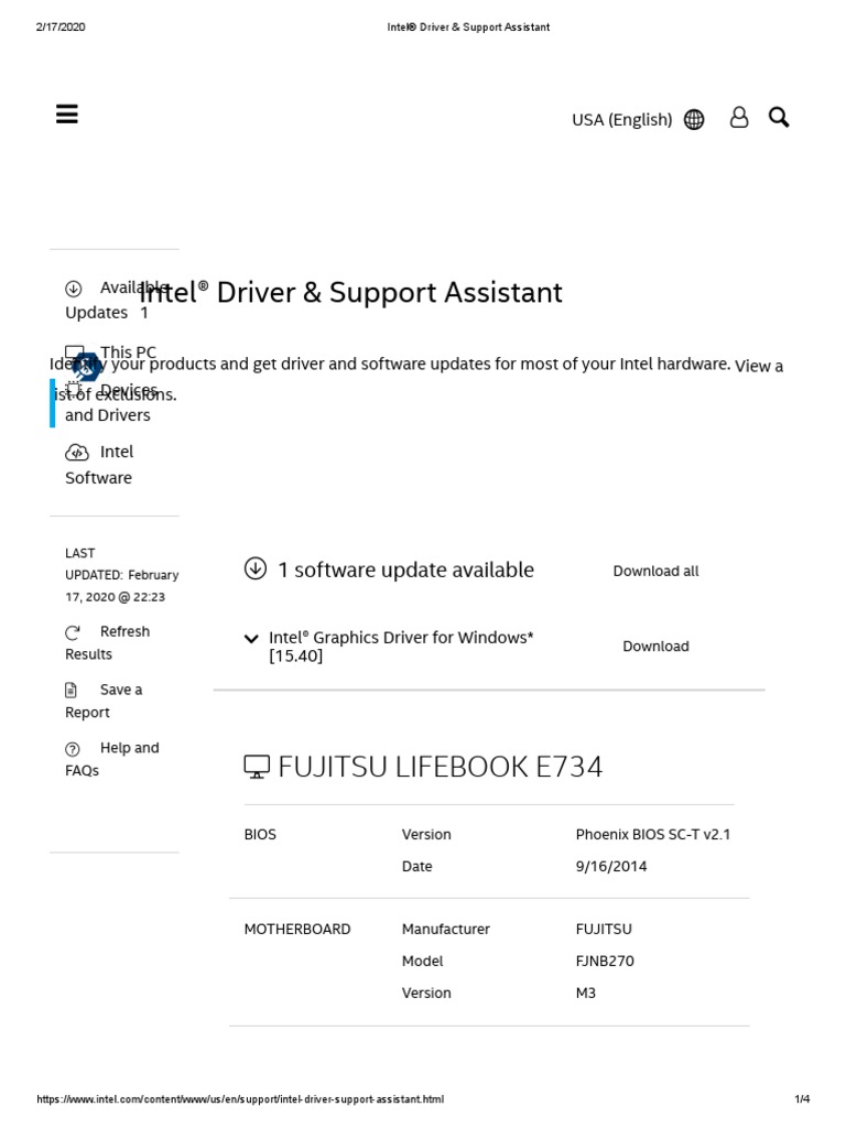 Intel® Driver & Support Assistant | PDF | Intel | Bios