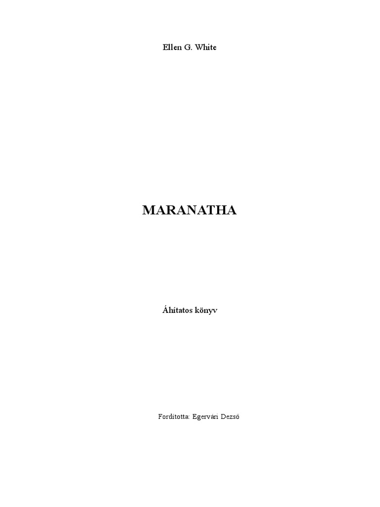 Maranatha PDF | PDF