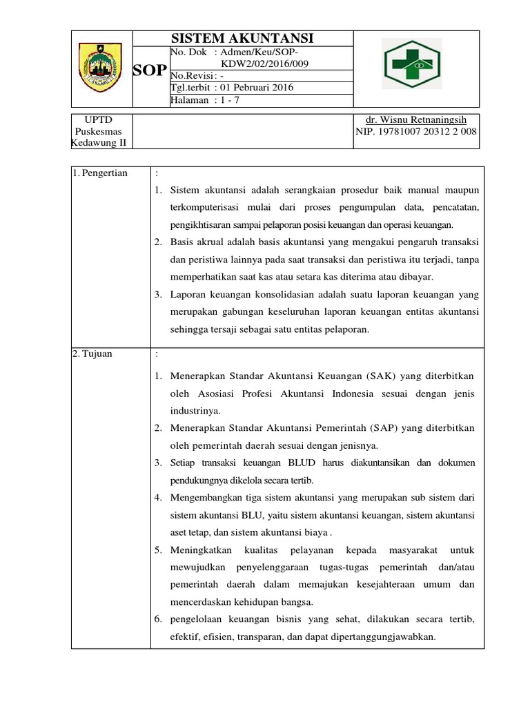 9 - SOP Sistem Akuntansi | PDF