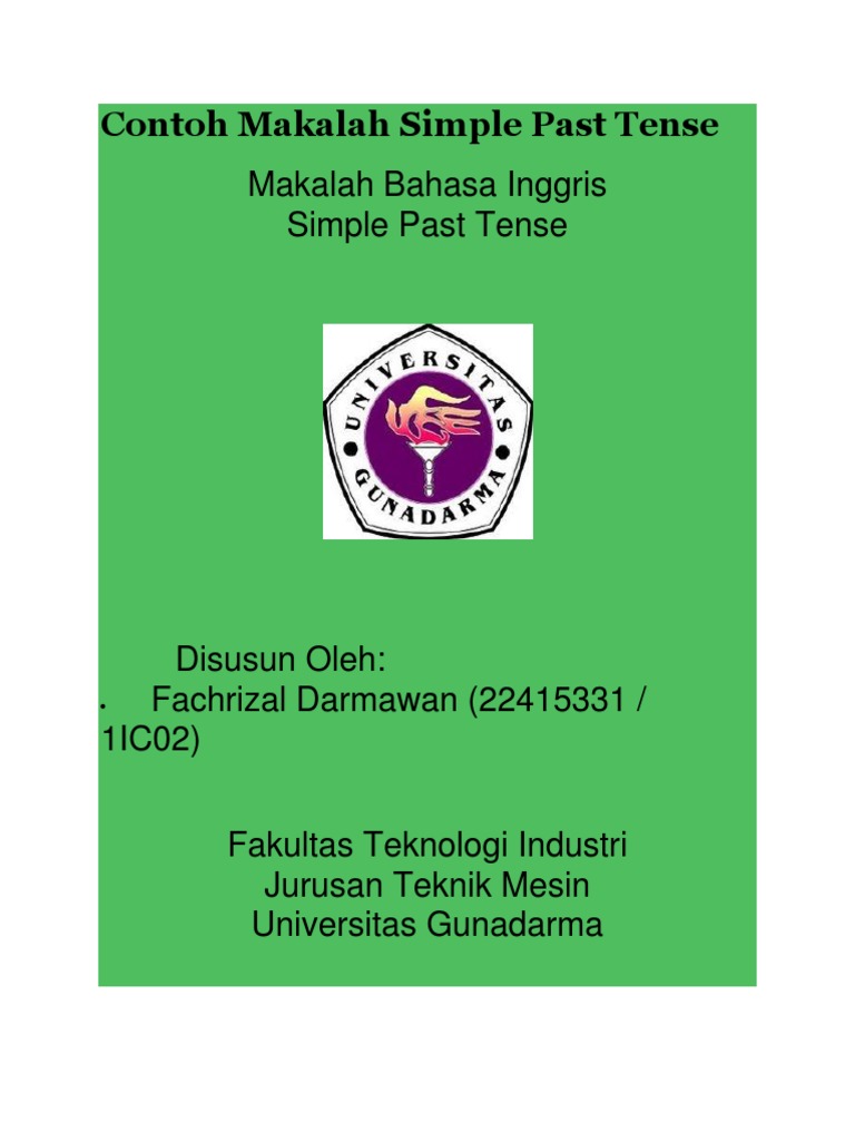 Contoh Makalah Simple Past Tense | PDF