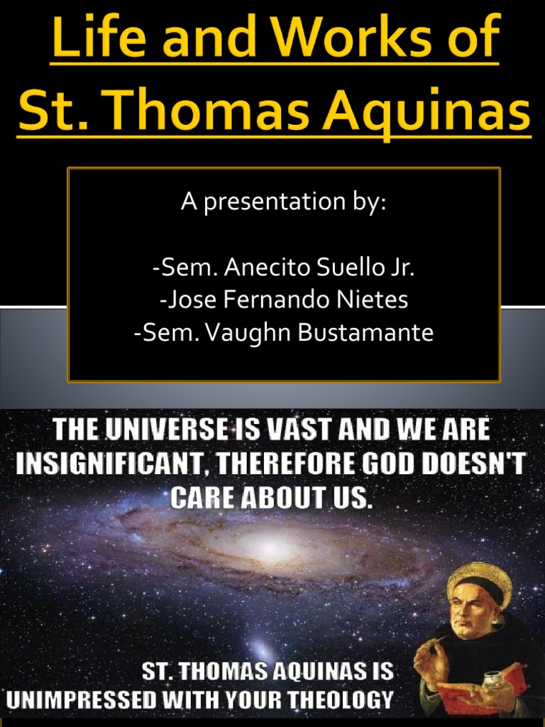 St. Thomas Aquinas Reporting | PDF | Thomas Aquinas | Dominican Order