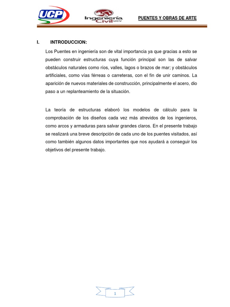 Trabajo Partes de Puentes | PDF
