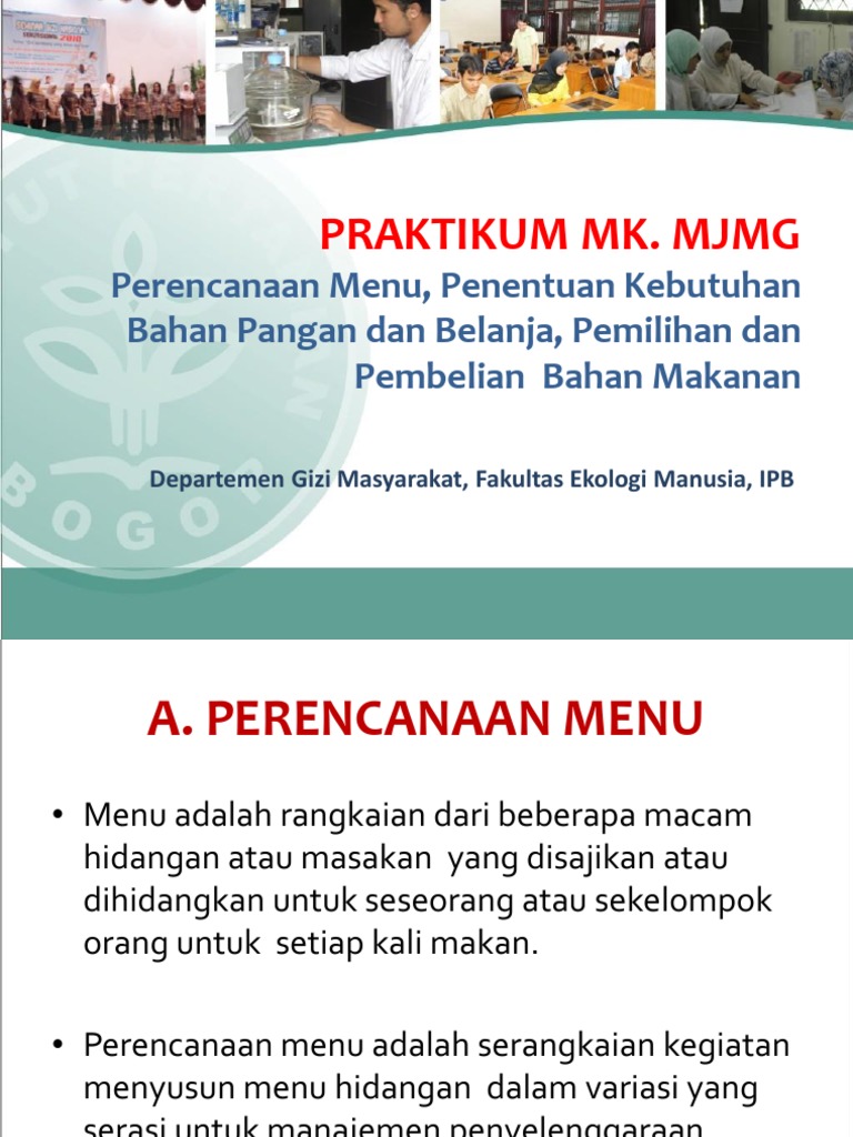 PRAK MJMG KE 2 - Perencanaan Menu | PDF