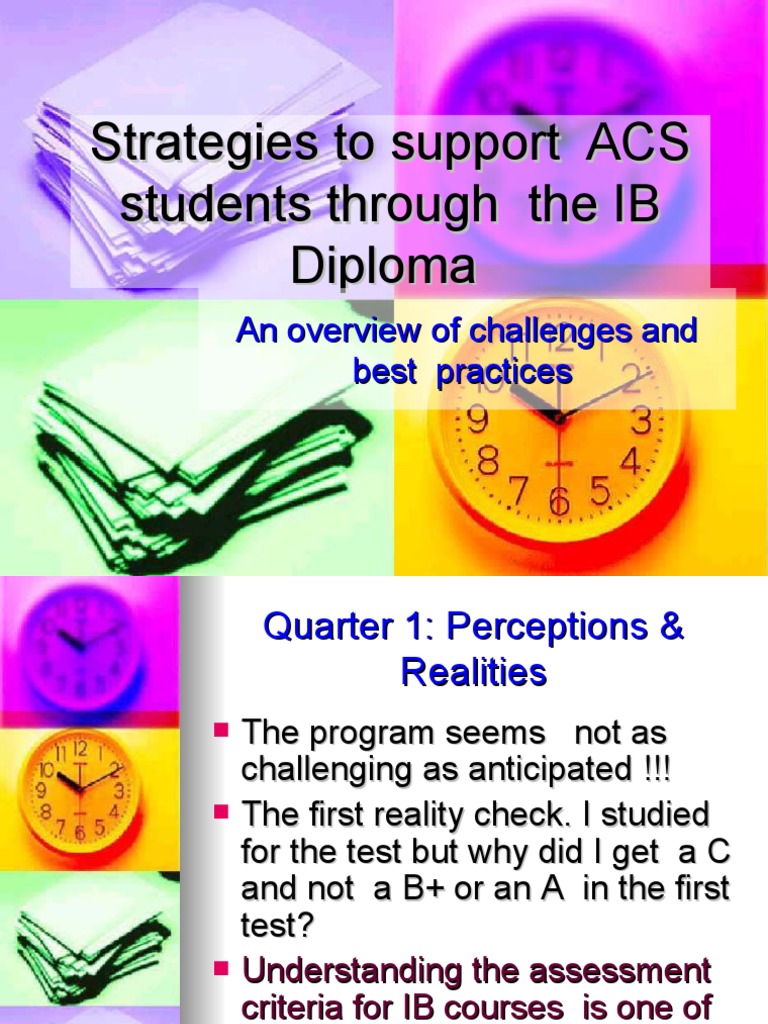 Strategies To Support ACS Students Through The IB Diploma | PDF ...