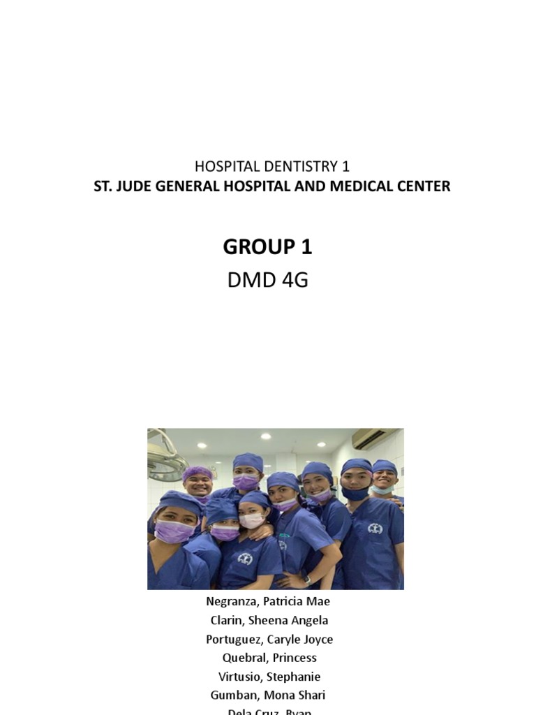 Hospital Dentistry Overview - St. Jude | PDF