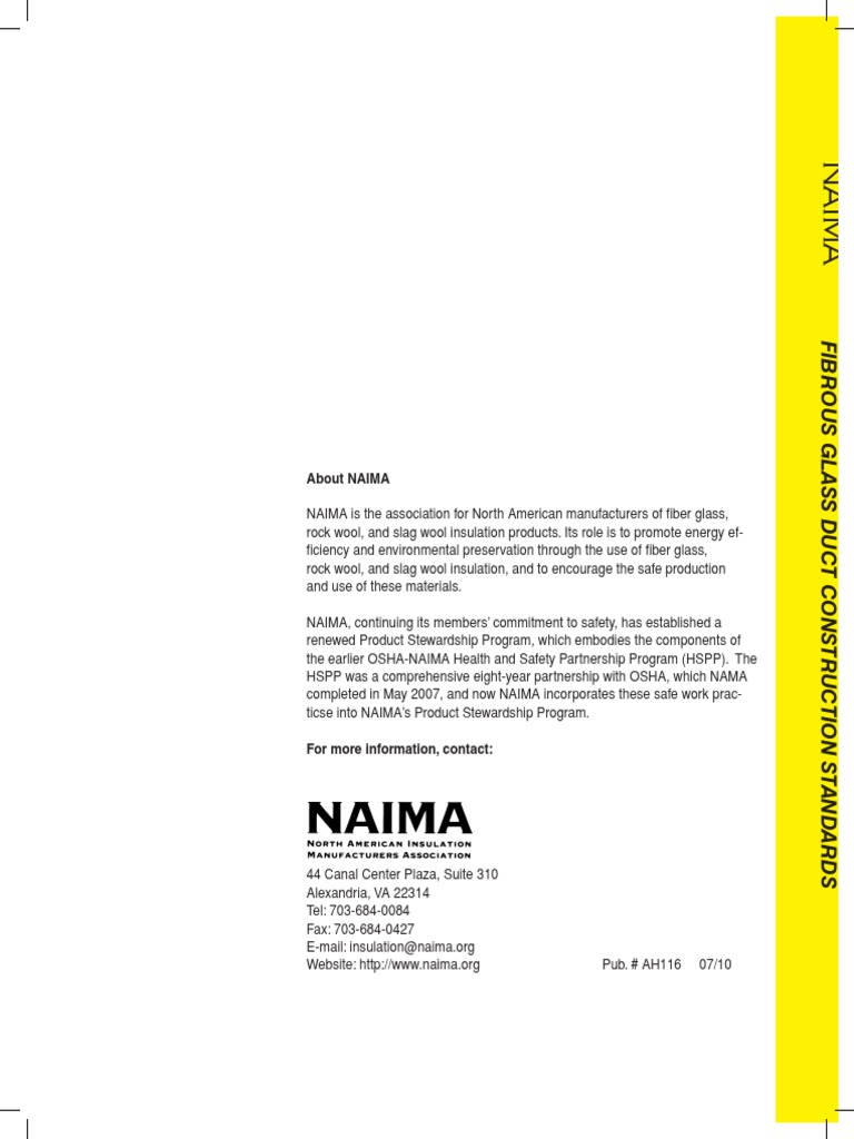 NAIMA - Fibrous Glass Duct Construction Standards - Low Velocity ...