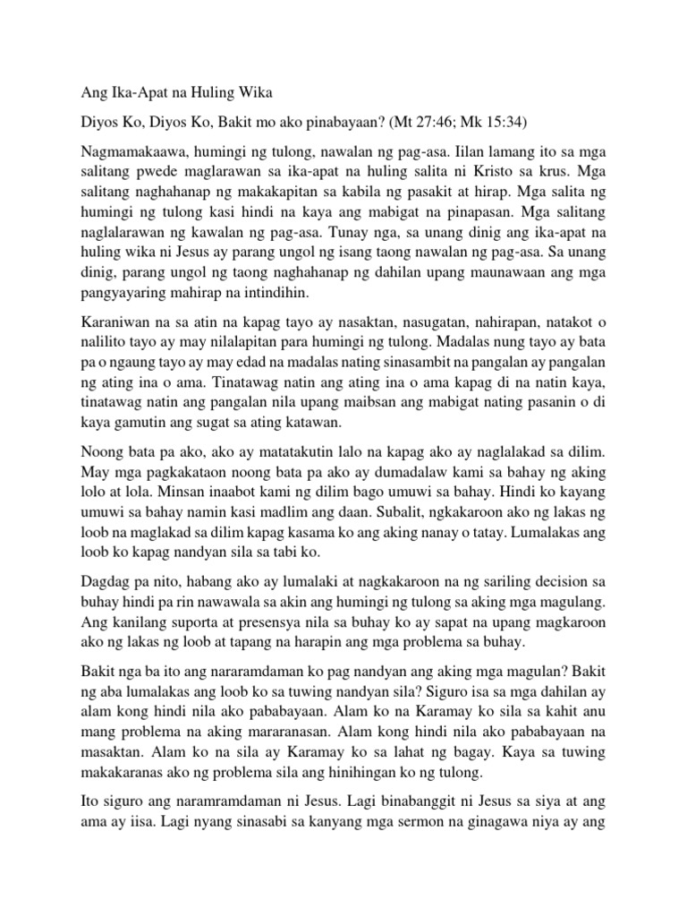 Ang Ika 4 Na Huling Wika | PDF