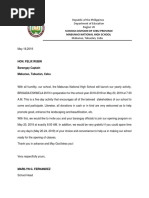 Letter of Invitation Brigada Eskwela | PDF