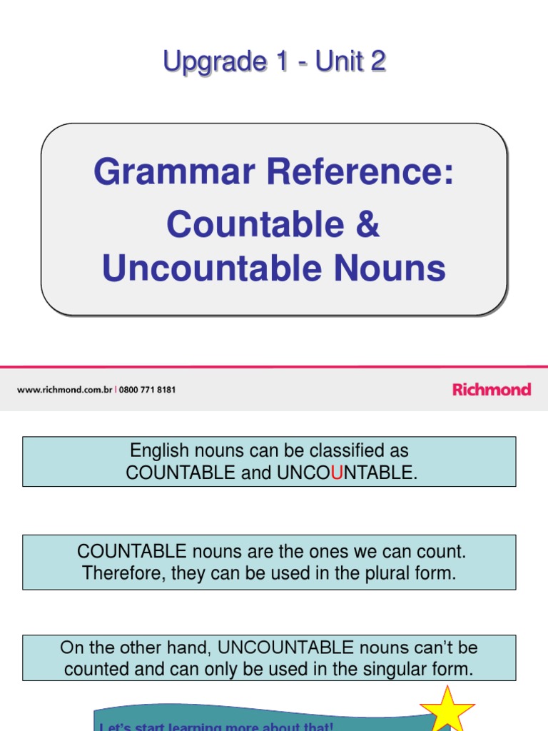 Unit 7 Countable and Uncountable | PDF