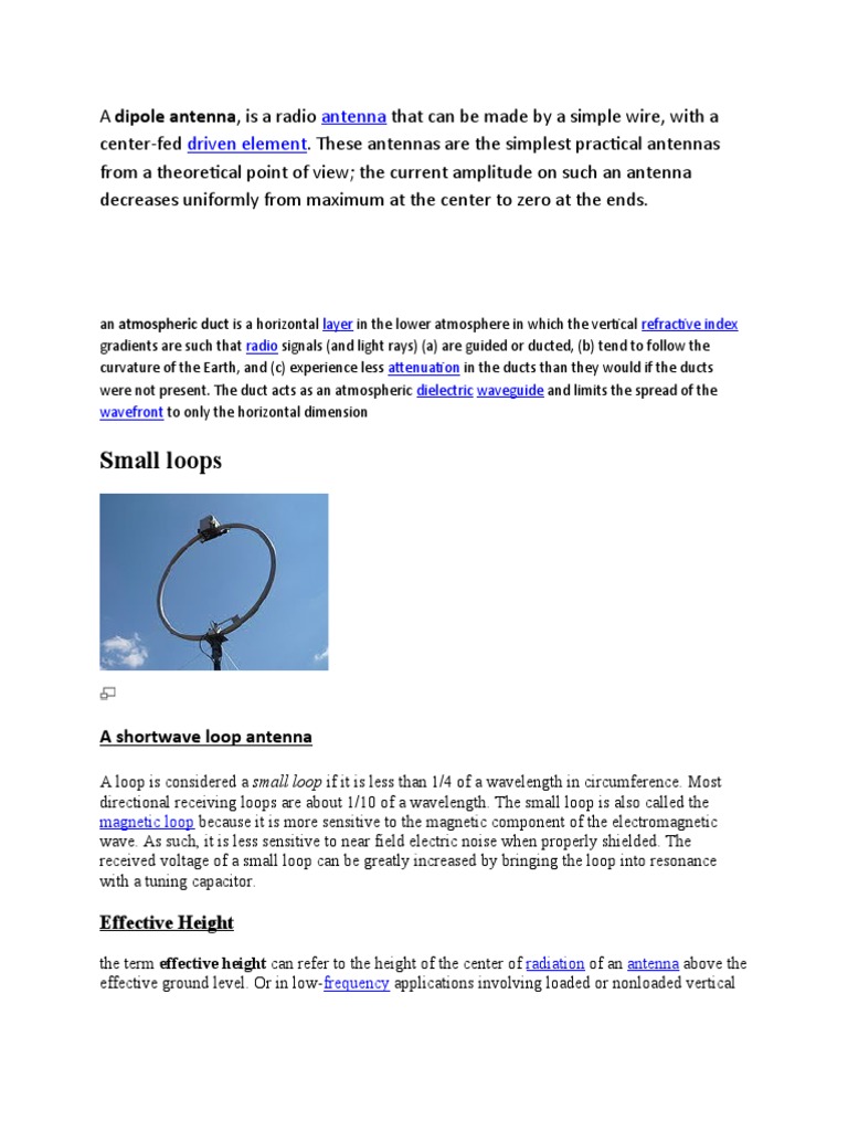 Small Loops: Antenna Driven Element | PDF | Antenna (Radio ...