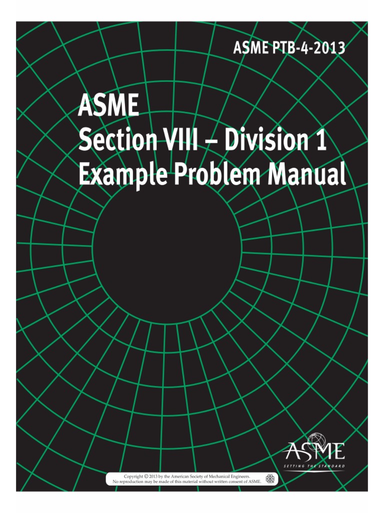 ASME PTB-4-2013 Section VIII Division 1 Example Problem Manual PDF | PDF