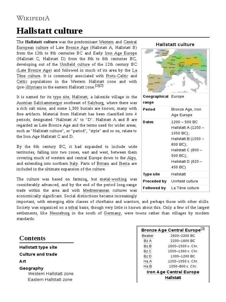 Hallstatt Culture | PDF
