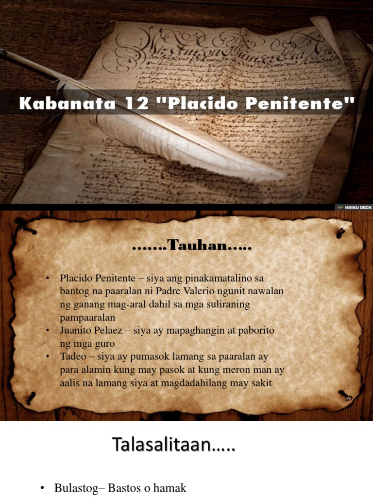 Placido Penitente El Filibusterismo