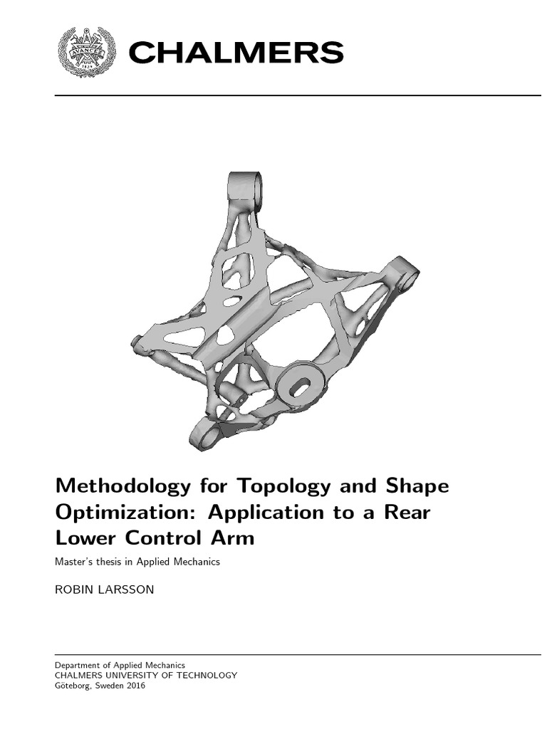 Methodology For Topology and Shape Optimization Report PDF | PDF