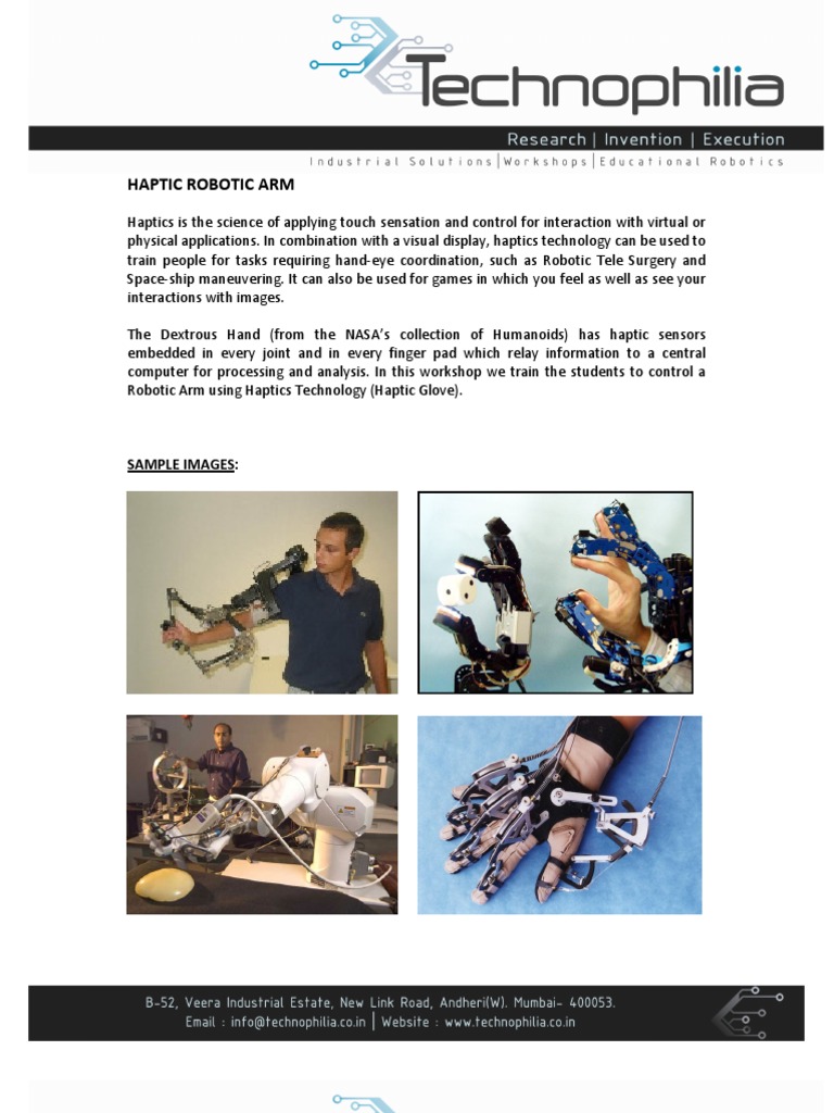 Haptic Robotic Arm On - Avr | PDF | Robotics | Electronics
