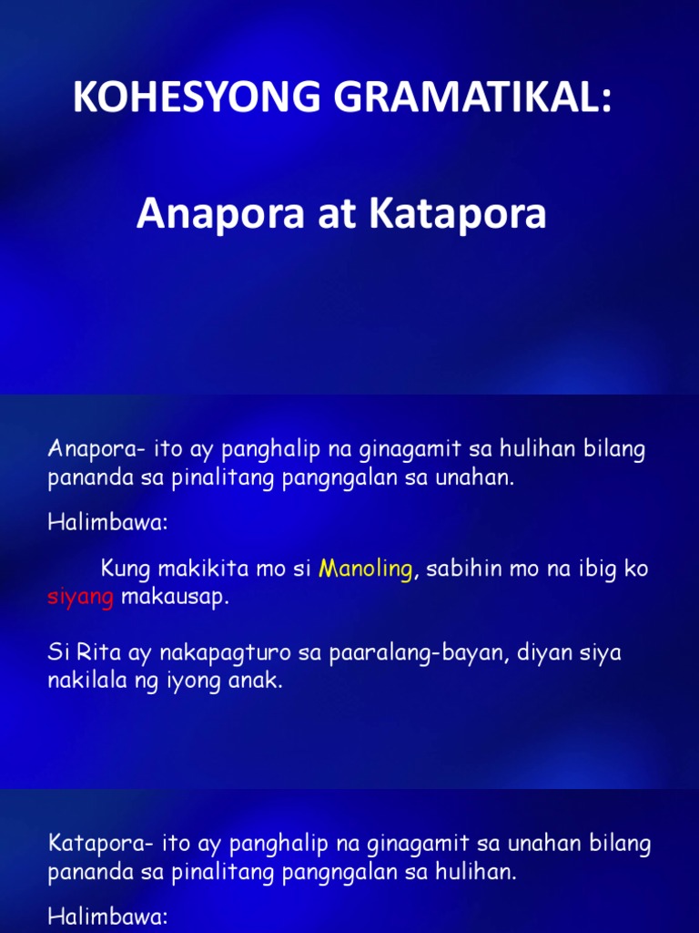 Anapora at Katapora | PDF