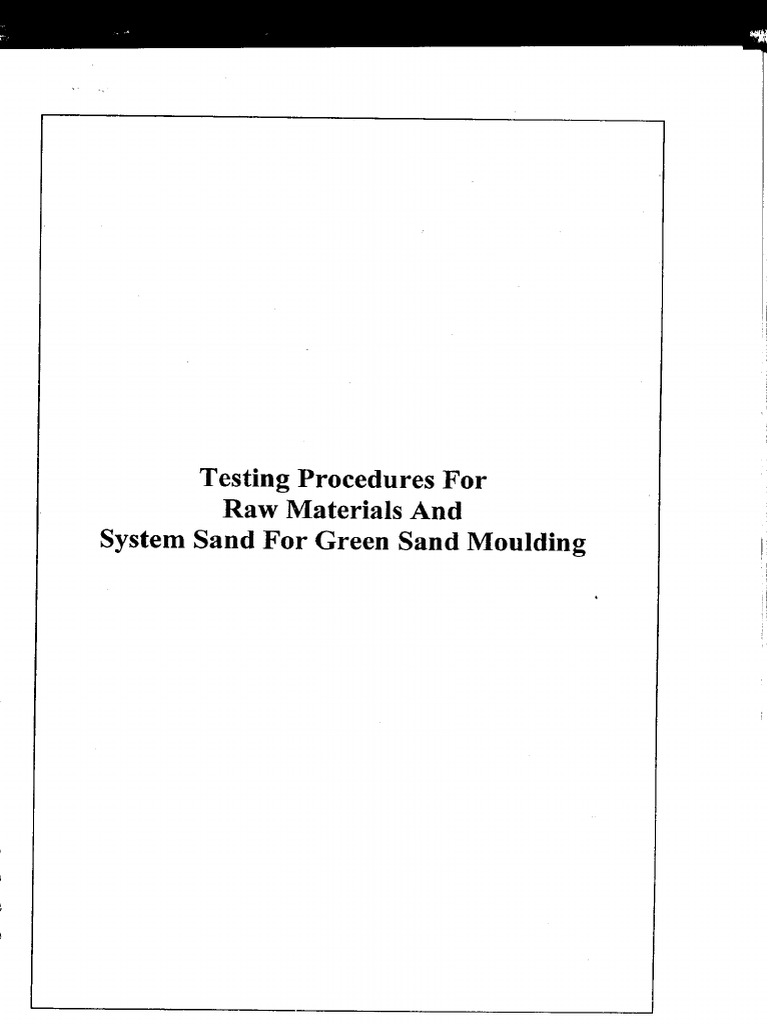 Sand Testing Procedure | PDF