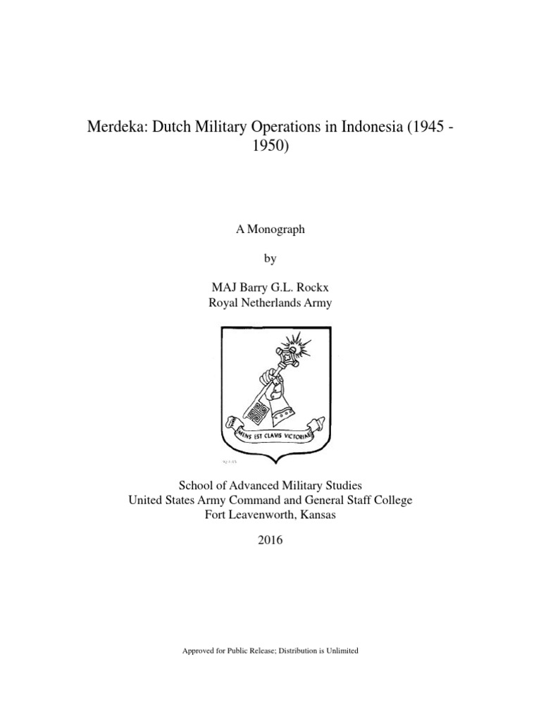 Merdeka Dutch Military Operations in Indonesia 1945 1950 | PDF