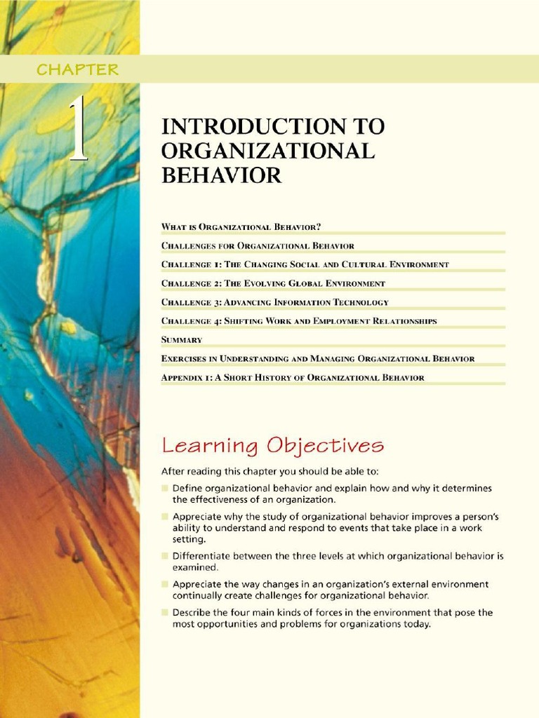 Intro To Organizational Behaviour PDF | PDF
