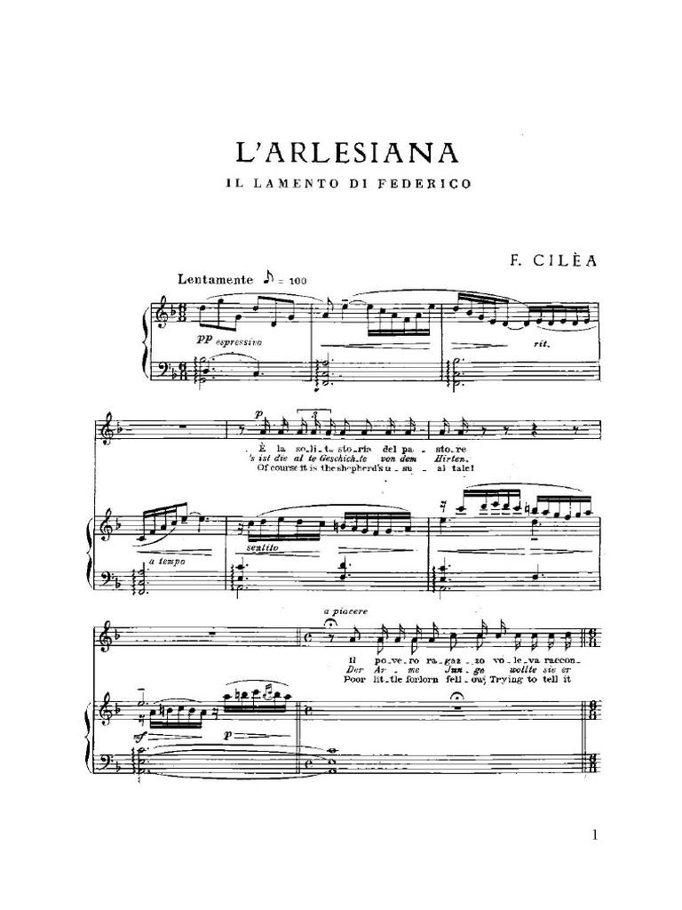 Il Lamento Di Federico PDF | PDF