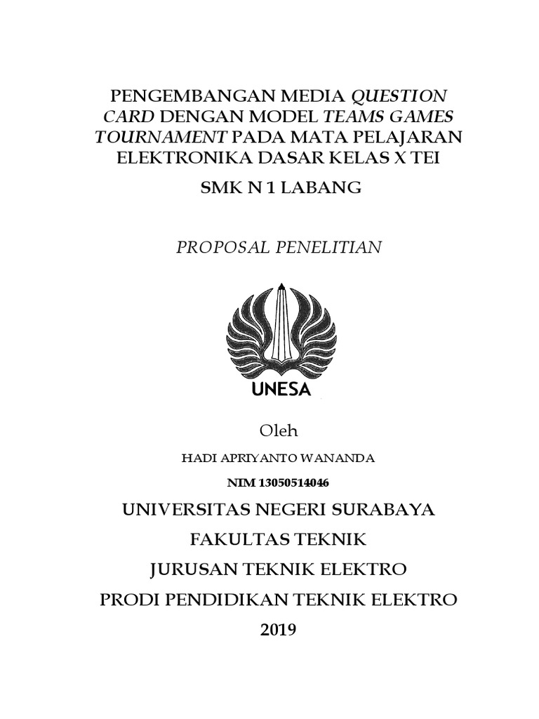 Pengembangan Media Question Card Dengan Model Teams Games Tournament ...