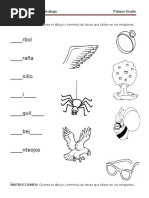 PRUEBA LETRAS T, D, N - 1° Basico | PDF