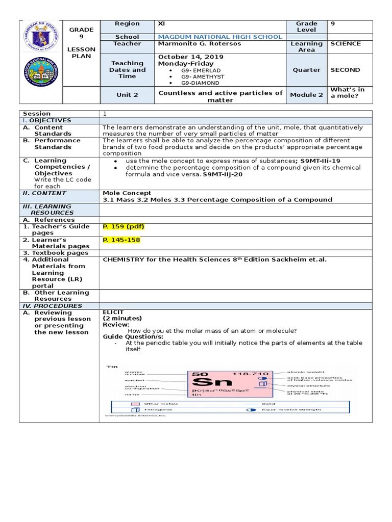 Lesson Plan 7 E's | PDF