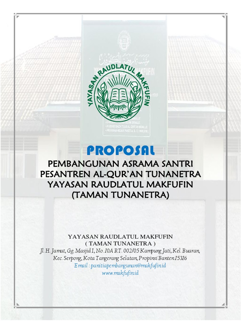 Proposal Pembangunan Asrama Santri 2019 PDF | PDF