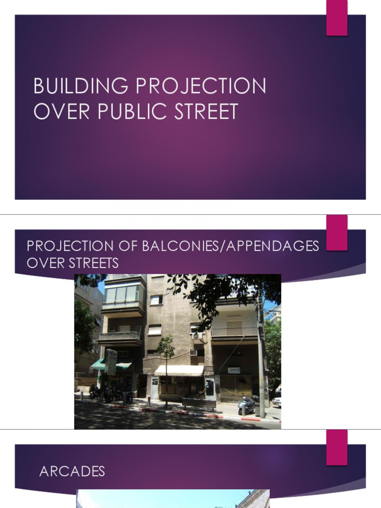 Building Projections Over Public Streets | PDF