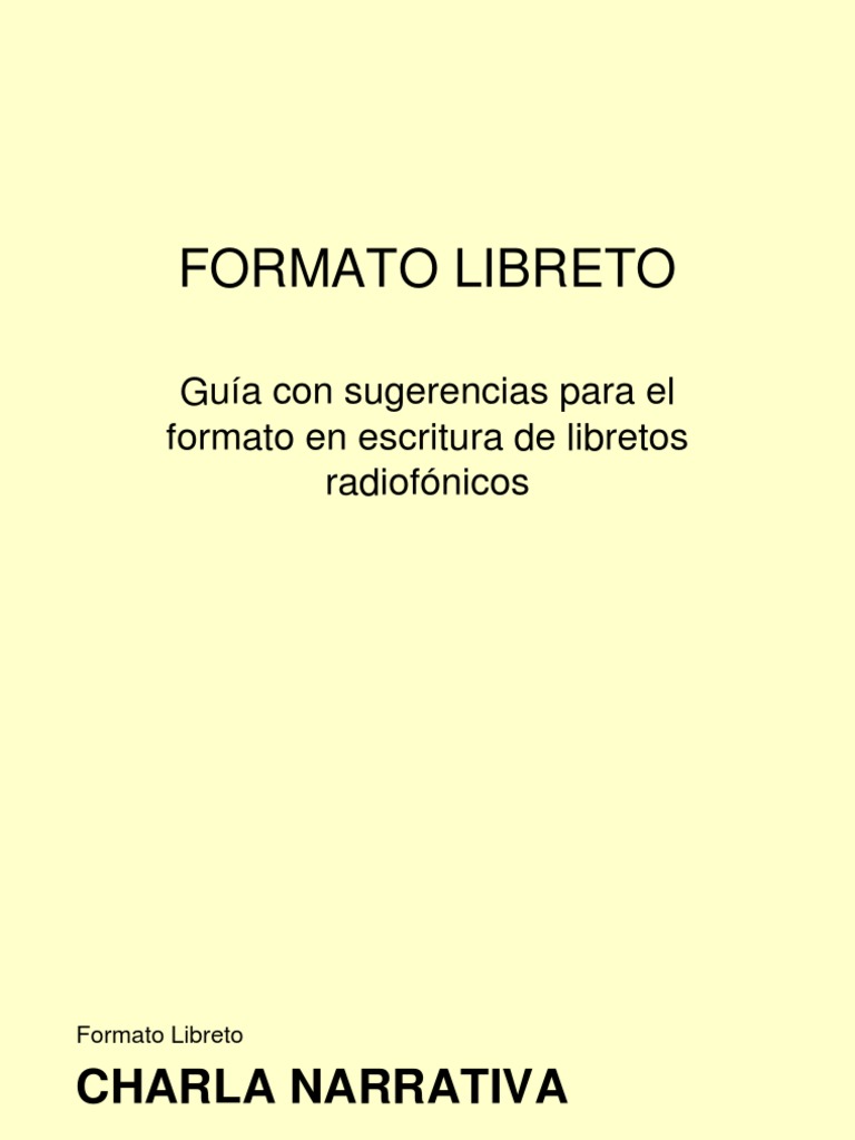 Tipos de Libreto | PDF