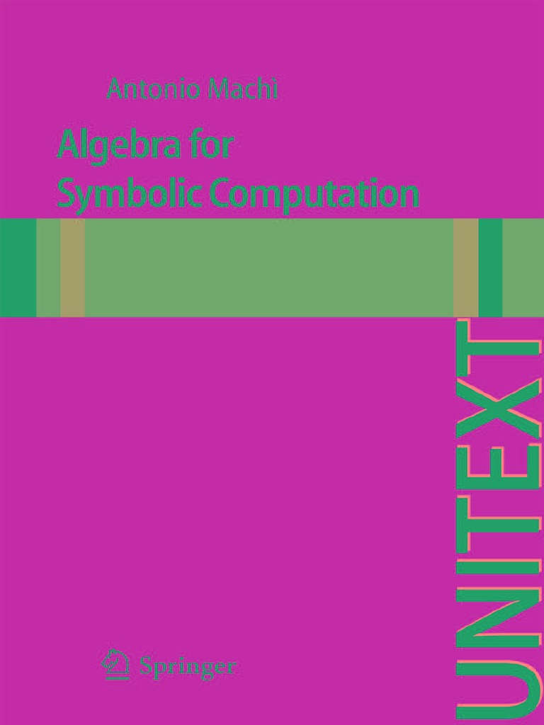 (Antonio Machì) Algebra For Symbolic Computation (BookFi) | PDF