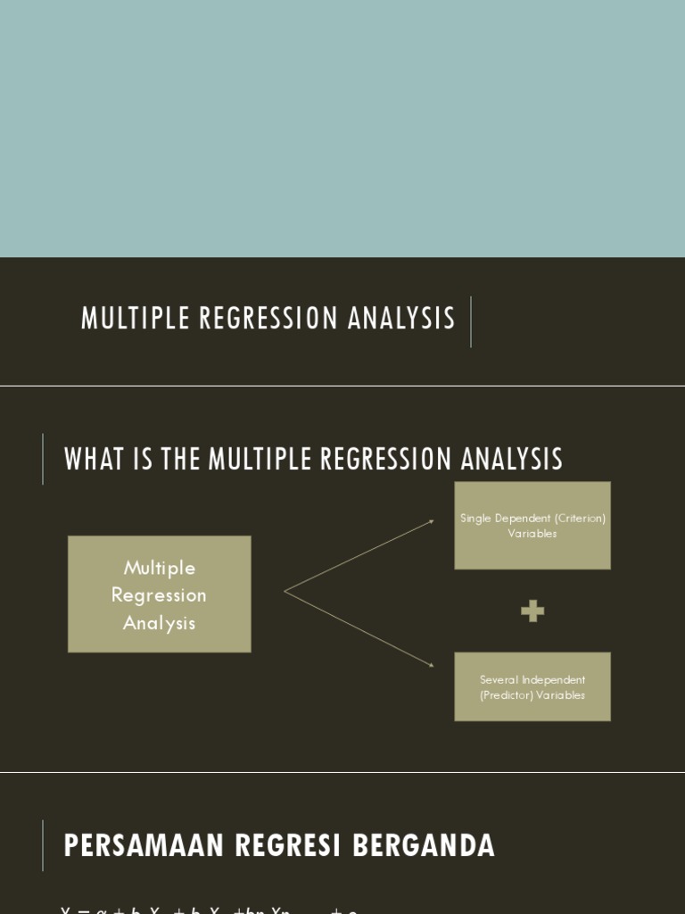 Bab 4 MULTIPLE REGRESSION | PDF