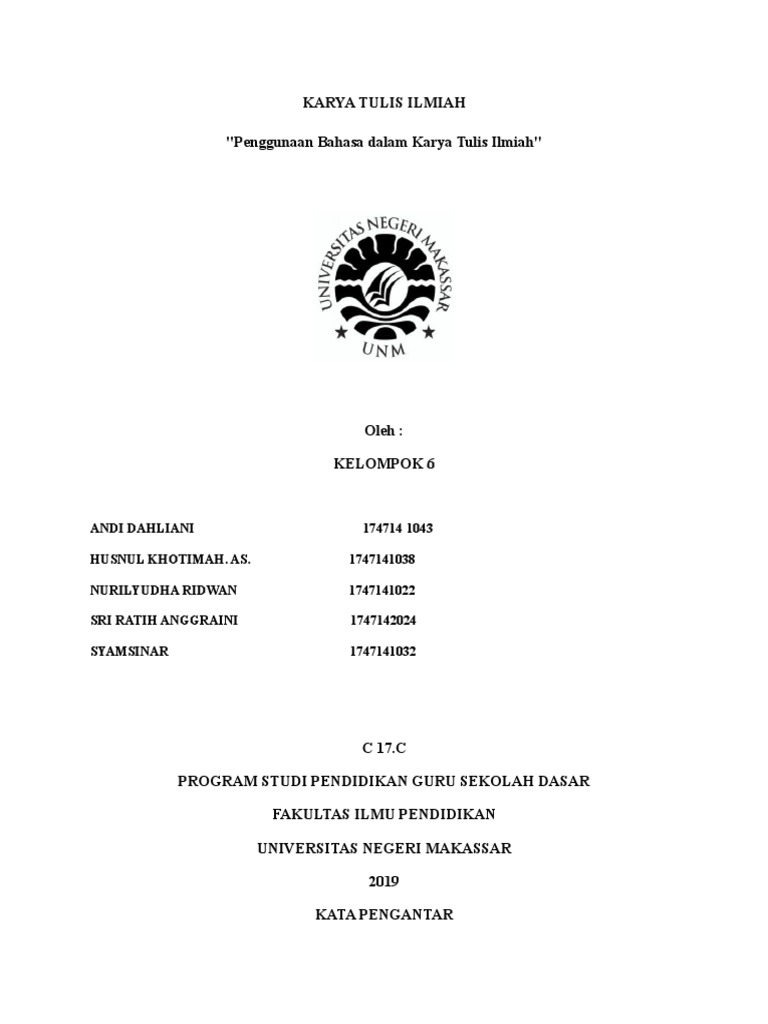 Karya Tulis Ilmiah Lengkap | PDF