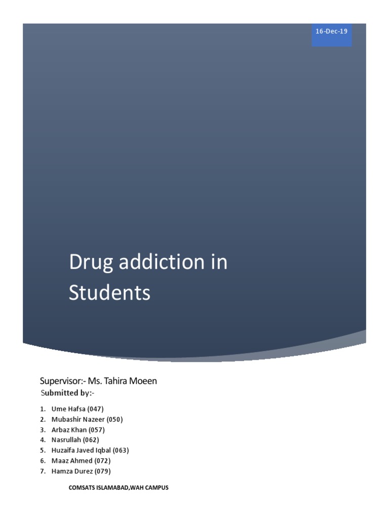 Drug Addiction Among University Students | PDF