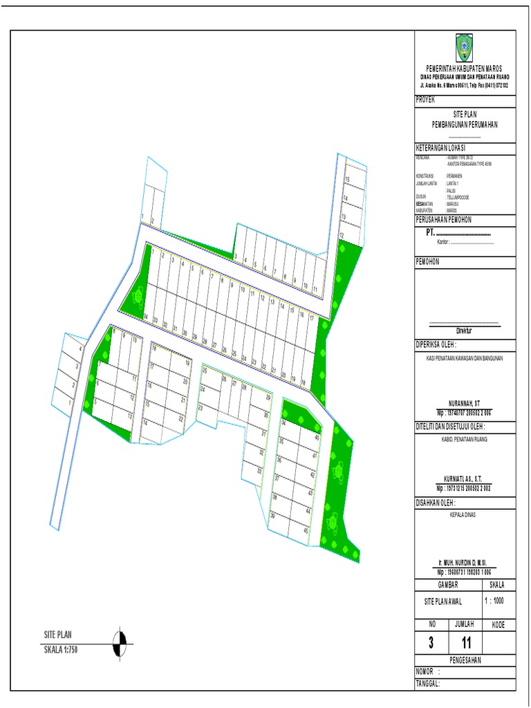 Rencana Site Plan Perumahan | PDF