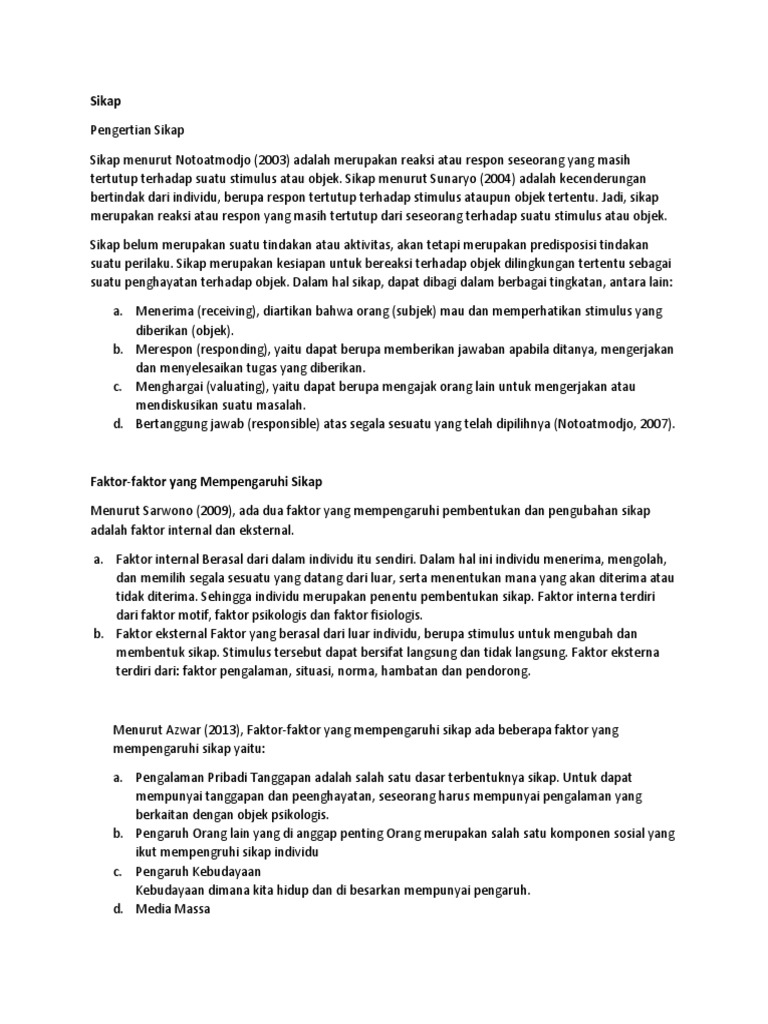 Konsep Sikap | PDF