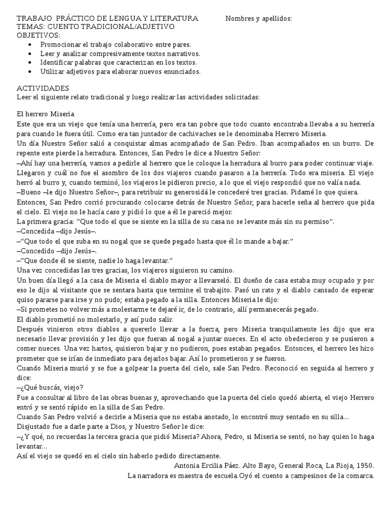 Cuentos Tradicionales | PDF