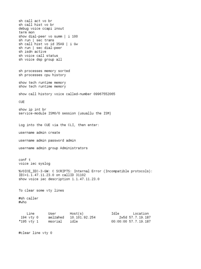 Voice Call Status and Debugging Overview | PDF