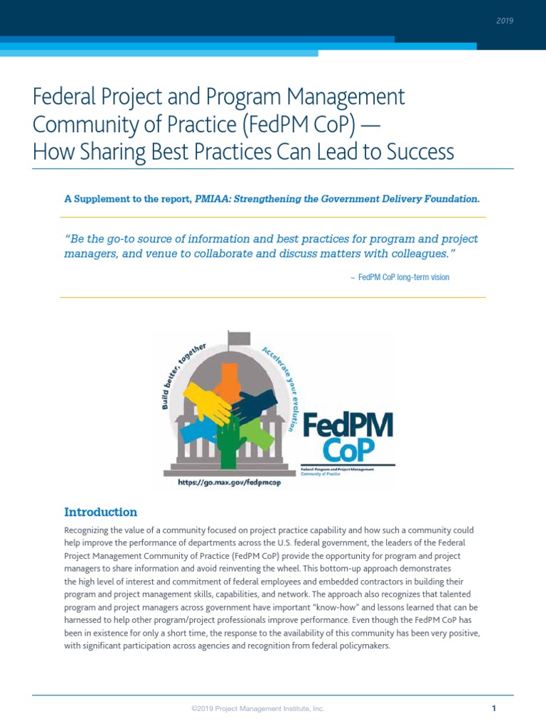 Pmiaa Fedpmcop Case Study PDF | PDF