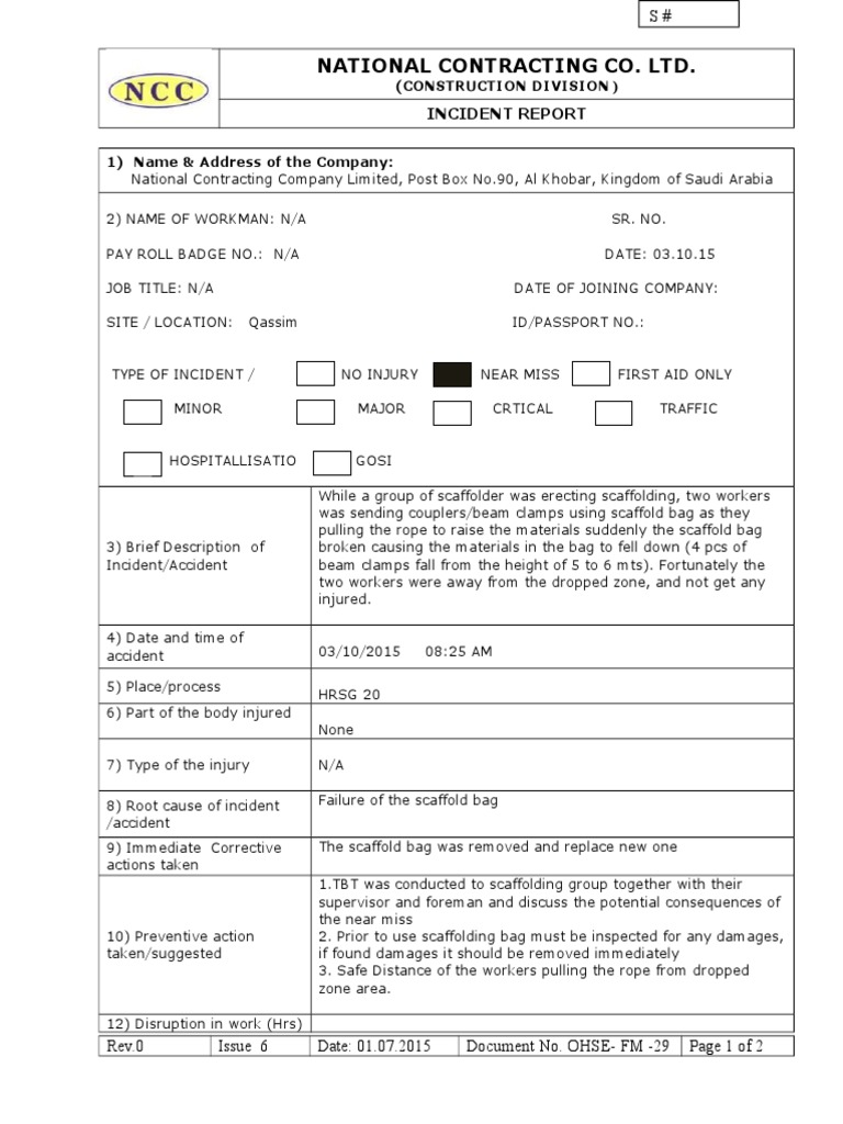 Near Miss Sample Paper | PDF
