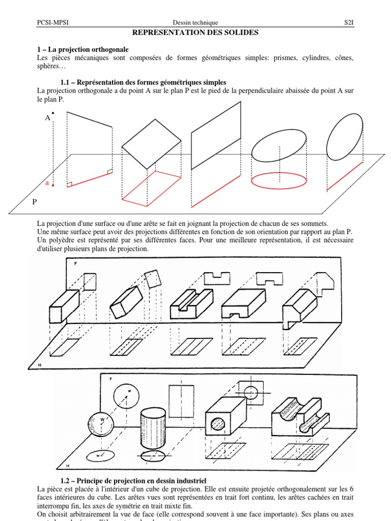Cours Dessin Technique | PDF | Dessin technique | Vis de fixation