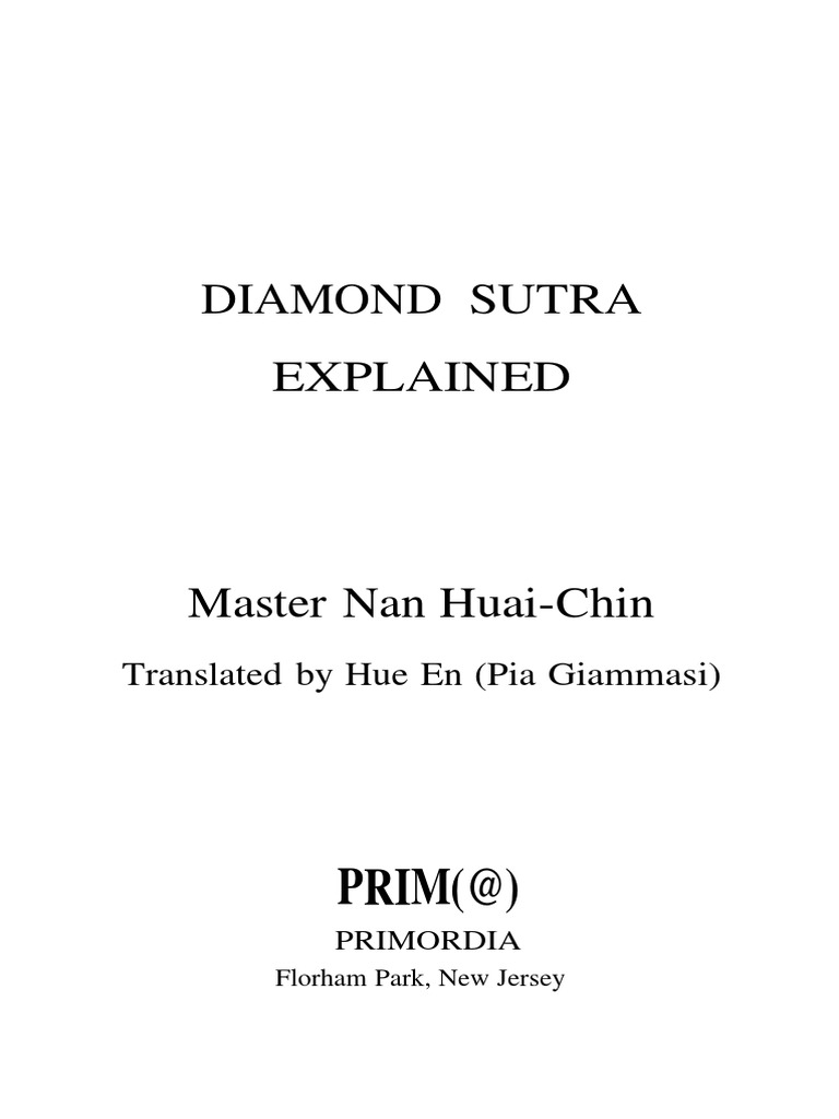 Diamond Sutra Explained PDF | PDF