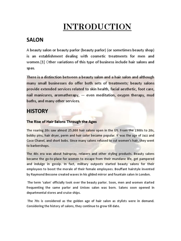 Report of Salon and Spa | PDF