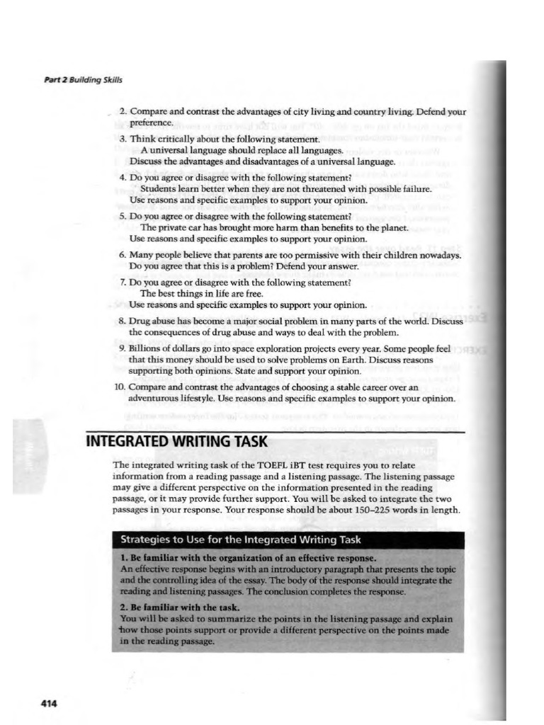Integrated Writing Task | PDF