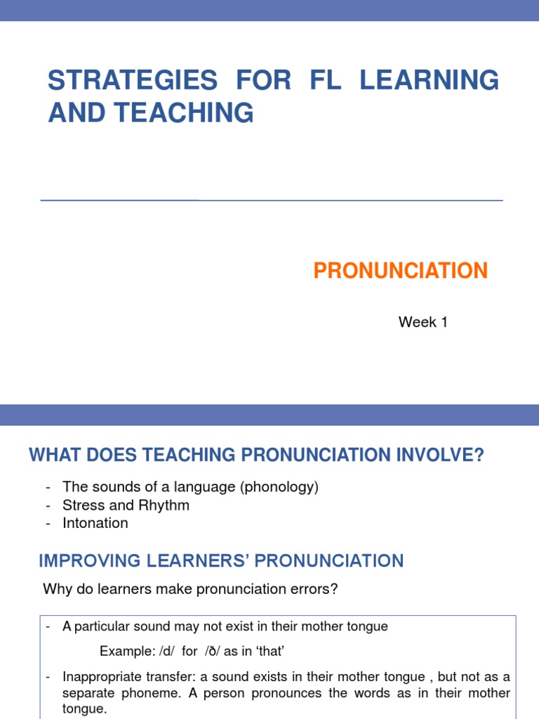 How To Teach English Pronunciation | PDF