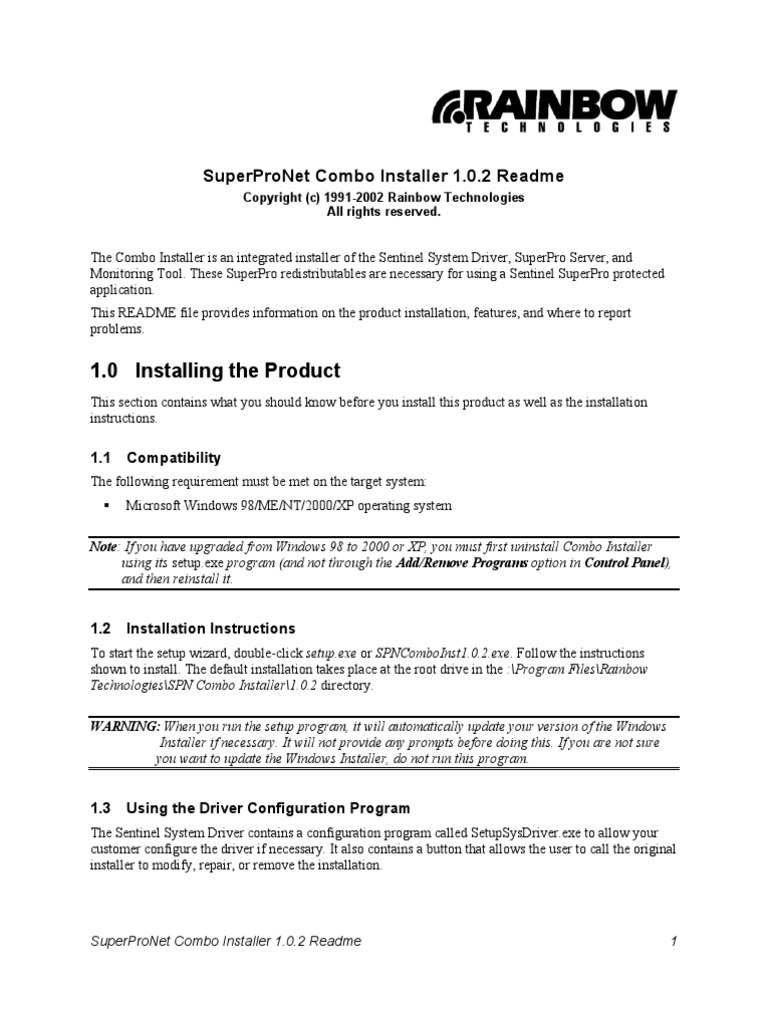 Readme | PDF | Installation (Computer Programs) | Microsoft Windows