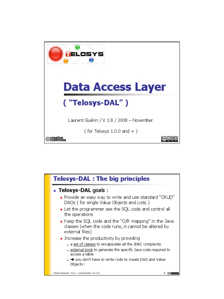 Telosys-DAL for Java Developers | PDF | Method (Computer Programming ...