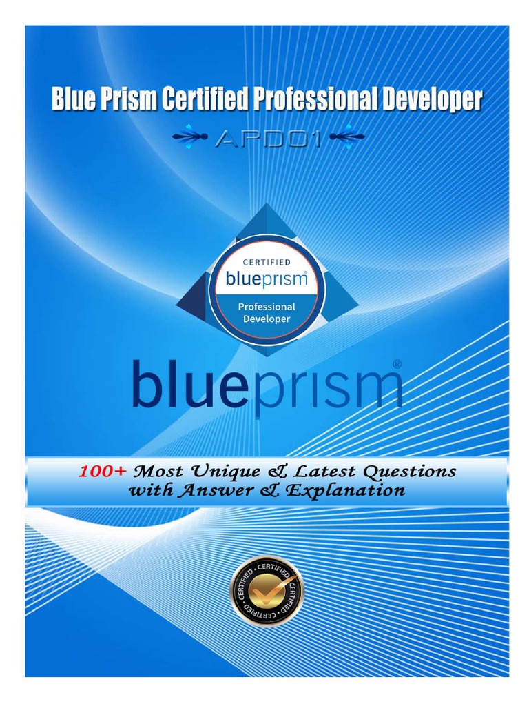 Blue Prism Certified Professional Developer (APD01) | PDF | Credential ...